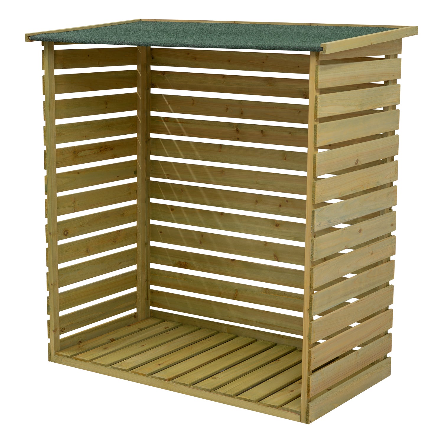 Woodside Treated Wooden Heavy Duty Log Store Garden Storage Shed ...