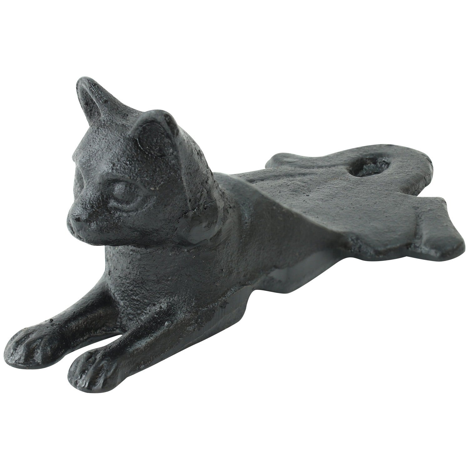 Woodside Heavy Duty Cast Iron Decorative Cat Door Wedge Stop, Doorstop ...
