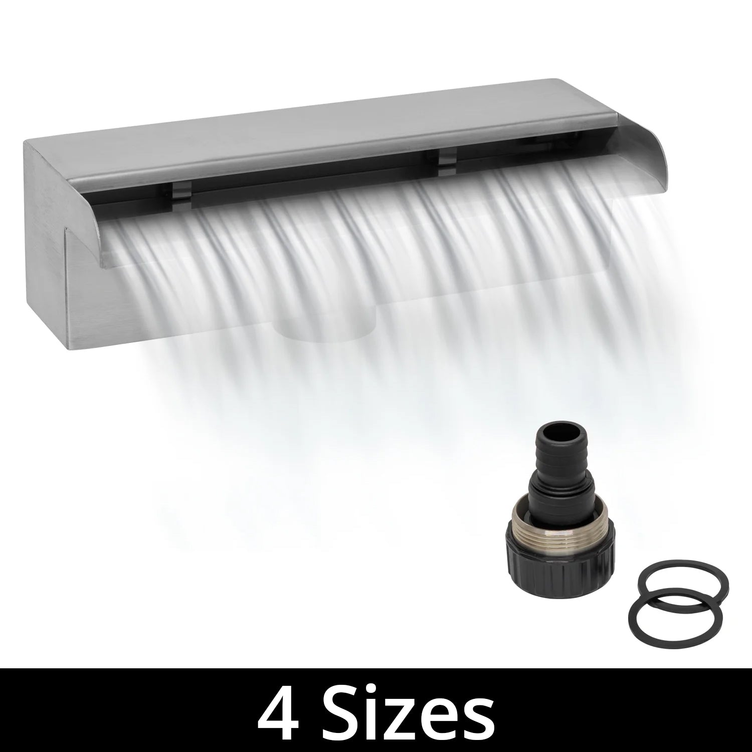 Woodside Stainless Steel Waterfall Fountain, Pond/Pool Cascade Water F ...