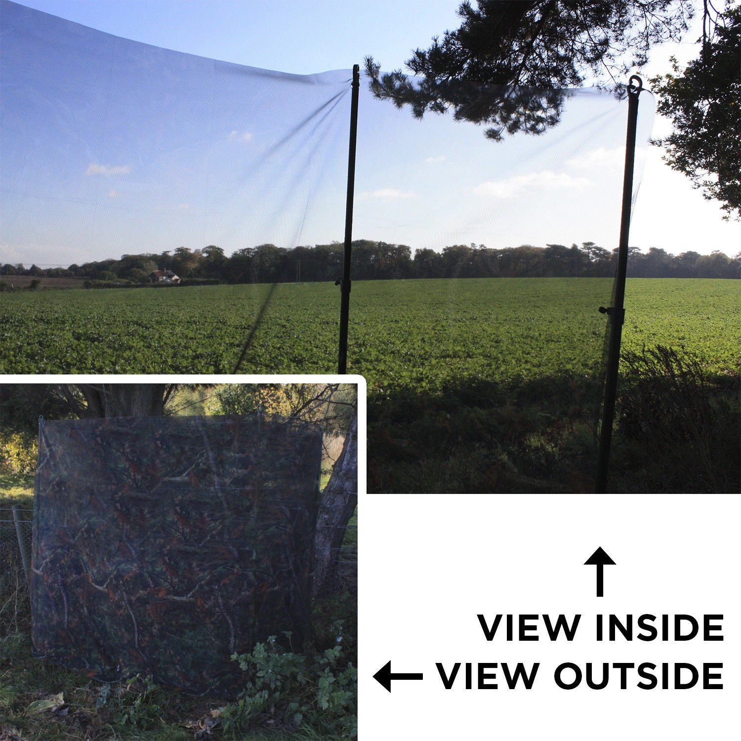 Nitehawk Clear View Camo Hunting Net Hide 4m x 1.5m Pigeon Decoy Shoot ...
