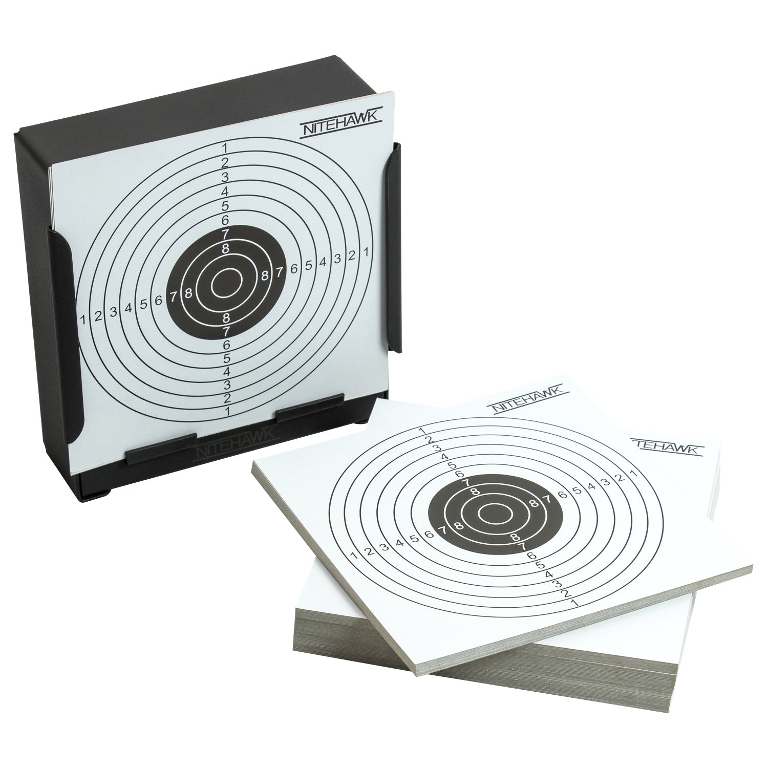 14cm Card Target Holder Pellet Trap + 100 Targets For Air Rifle/Airsof ...