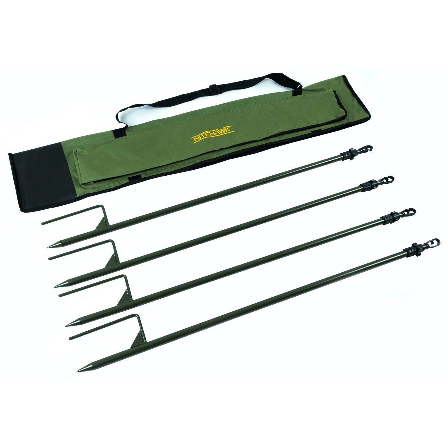 Nitehawk Steel Telescopic Hunting Shooting Hide Poles - 4 PACK with Ca ...