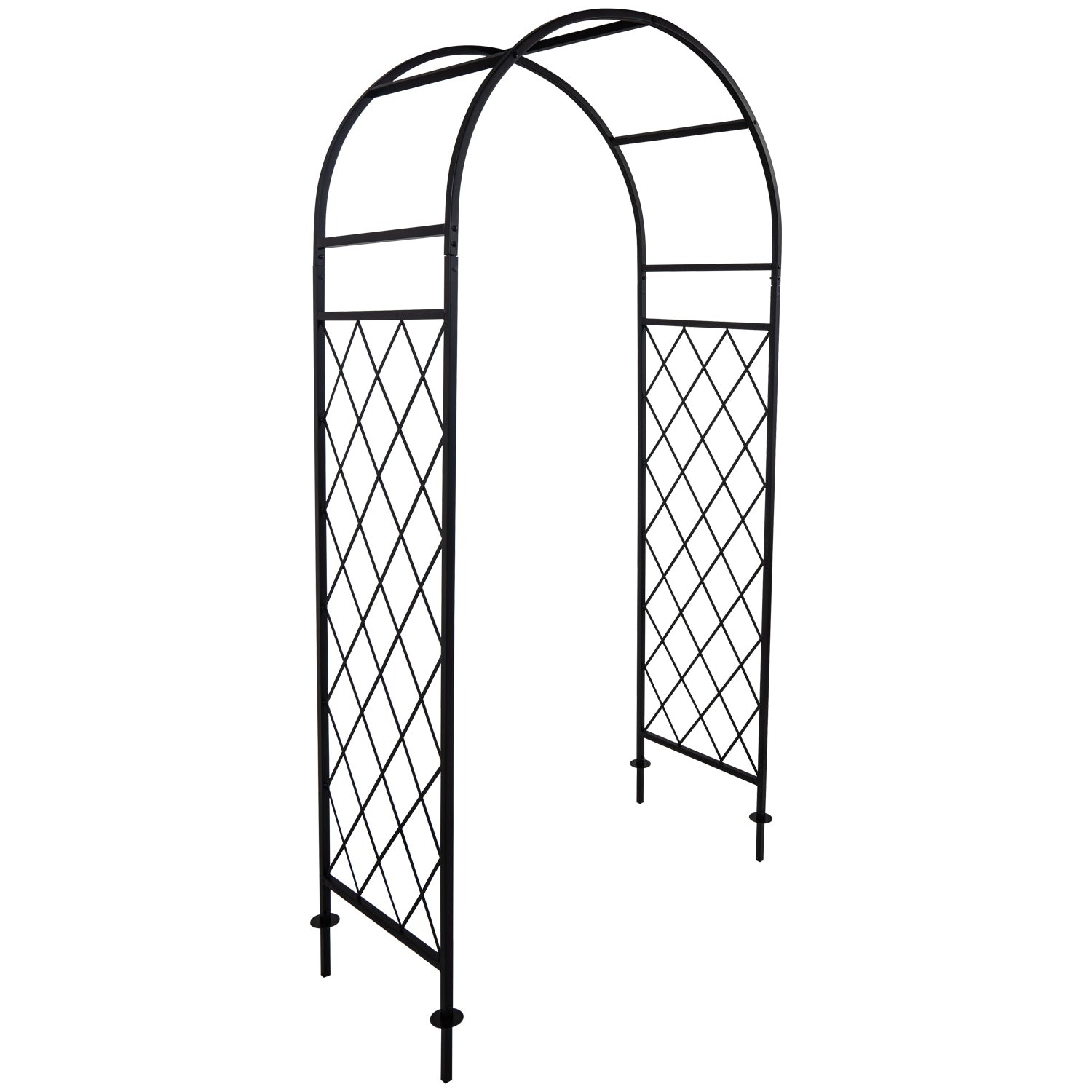 Woodside Blundeston Decorative Metal Garden Trellis Arch Climbing Plan ...
