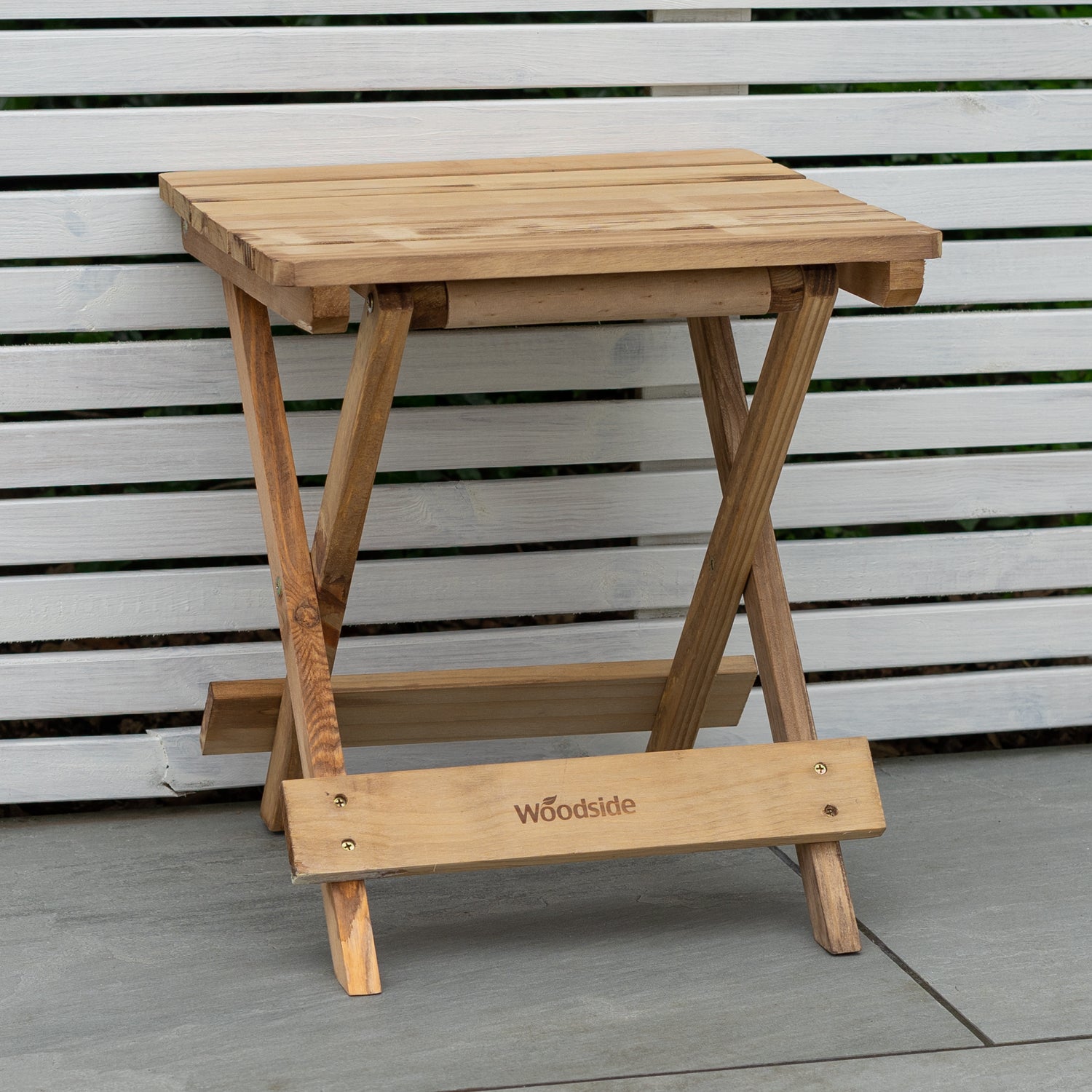 Woodside Ashill Folding Coffee Side Snack Table Wooden Garden Patio Fu ...