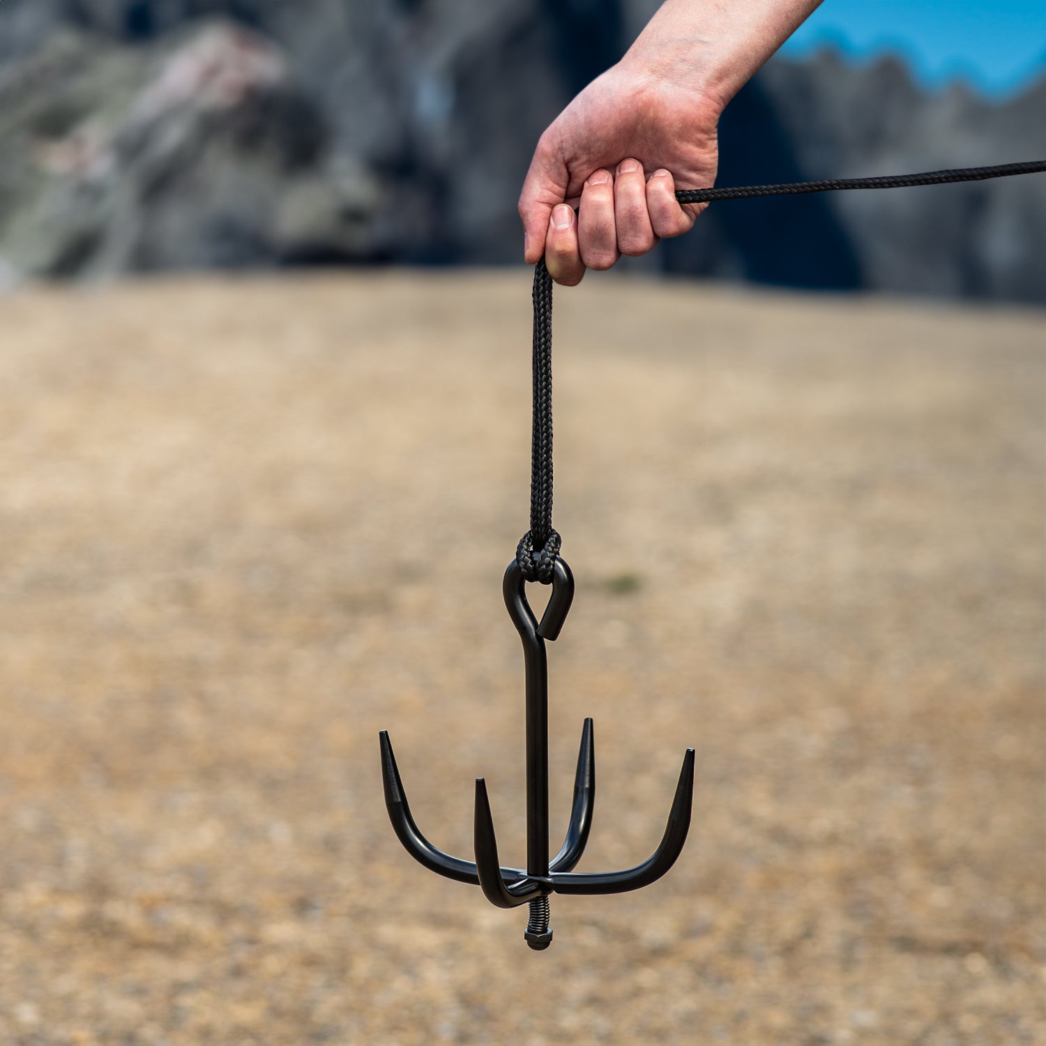 Nitehawk Heavy Duty Grappling Anchor Hook with 10m Nylon Rope for Hiki ...